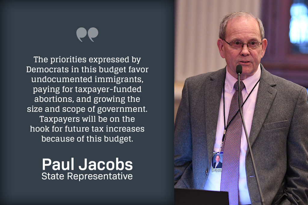 Rep. Jacobs – Unbalanced Budget Hits Illinoisans with Tax Hikes - Paul ...